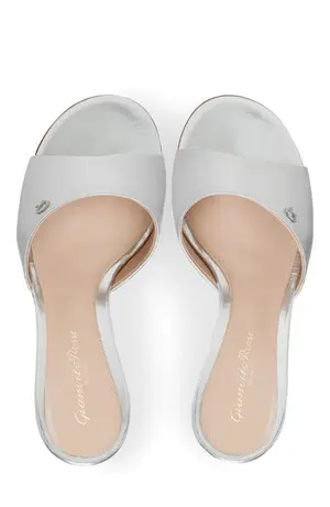 GIANVITO ROSSI Ascent Mule 55 - Metallic Silver