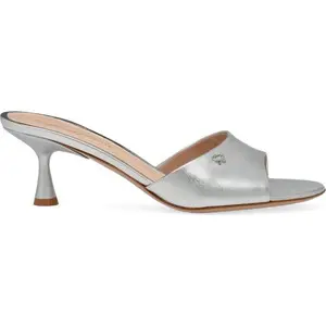 GIANVITO ROSSI Ascent Mule 55 - Metallic Silver