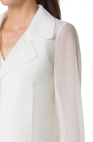 Akris Alice Techno Grid Cropped Jacket