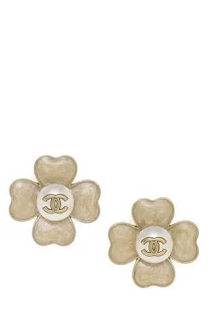 Chanel Flower Earrings - Gold