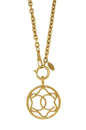 Chanel Vintage 'cc' Pendant Necklace