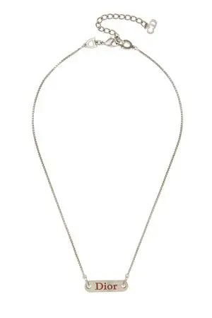 Dior Logo Nameplate Necklace
