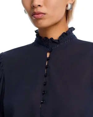 FRAME The Ruffle Collar Top