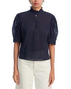 FRAME The Ruffle Collar Top