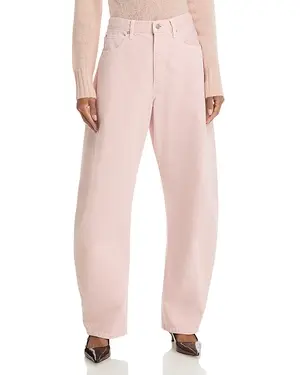 FRAME The Bubble High-rise Barrel Leg Jeans - Taffy