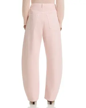 FRAME The Bubble High-rise Barrel Leg Jeans - Taffy