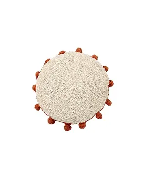LORENA CANALS Circle Cushion - Natural/terracota