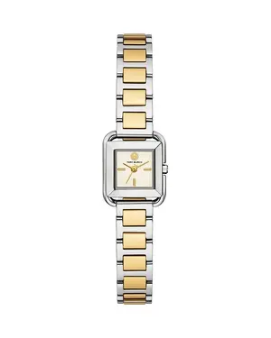 Tory Burch Small Kira Square Stainless Steel Watch - Gold/two Tone