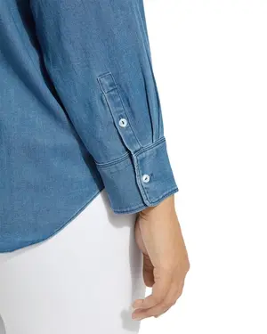 Lyssé Bay Crop Chambray Shirt