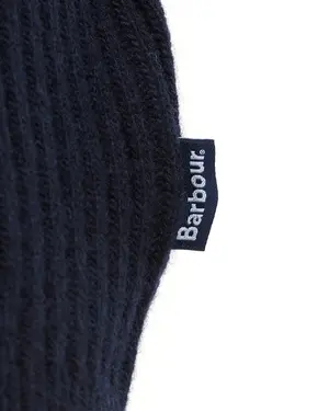 Barbour Wool Tartan Trim Quarter Zip Sweater - Navy