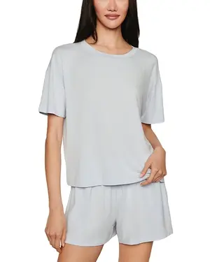 Eberjey Gisele Everyday Relaxed Shorts - Ice Blue