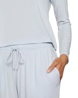 Eberjey Gisele Everyday Straight Leg Pants - Ice Blue