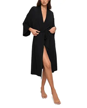 Eberjey Gisele Belted Robe - Black