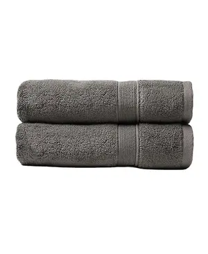 Cozy Earth Luxe Bath Towels, Set Of 2 - Charcoal