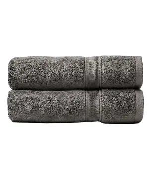 Cozy Earth Luxe Hand Towels, Set Of 2 - Charcoal