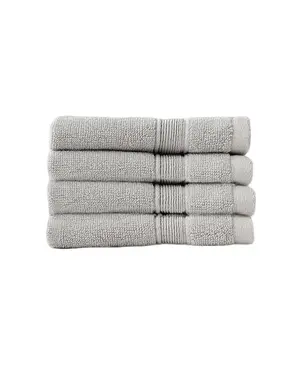 Cozy Earth Luxe Washcloths, Set Of 4 - Light Grey