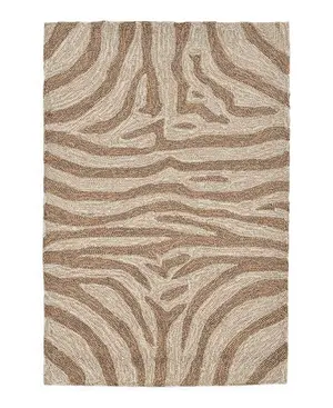 LUSH DECOR Liora Manne Ravella Zebra Area Rug, 2' X 3 - Brown