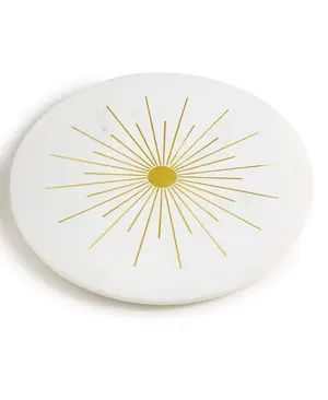 GAURI KOHLI Sunshine Marble Cheese Board 12 - White