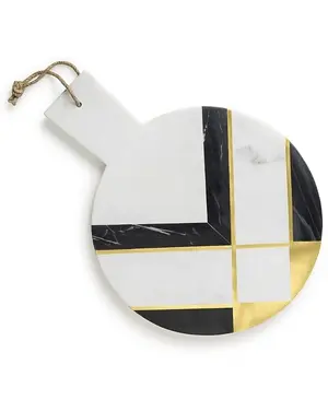 GAURI KOHLI Campania Marble Cheese Board - White