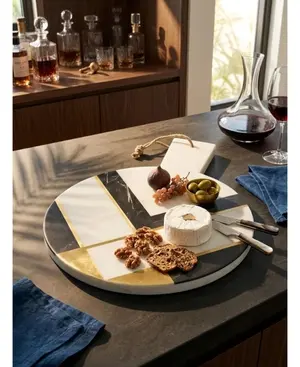 GAURI KOHLI Campania Marble Cheese Board