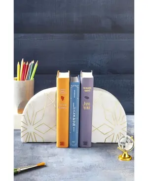 GAURI KOHLI Enchant Marble Bookends, Set Of 2