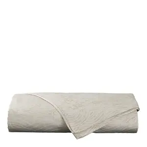 DEA LUXURY LINENS Dea Palm Beach Tc Pelago Jacquard Duvet Cover, Queen - Ivory