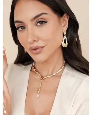 Ettika Molten Drop Earrings - Gold