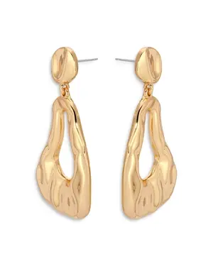 Ettika Molten Drop Earrings - Gold