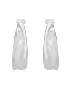 Ettika Liquid Lux Hoop Earrings - Silver