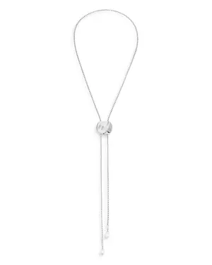 Ettika Liquid Lux Bolo Necklace - Silver