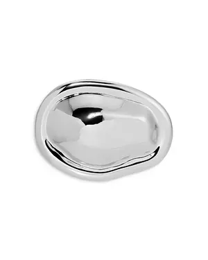 Ettika Liquid Lux Oval Hair Barrette - Silver