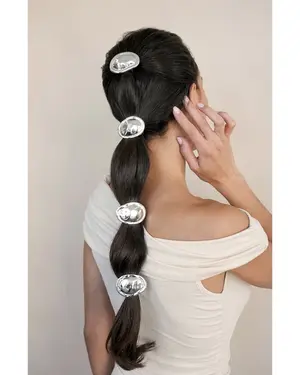 Ettika Liquid Lux Oval Hair Barrette
