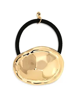 Ettika Liquid Lux Oval Hair Tie - Gold