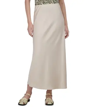 POINT Satin Slip Skirt - Ecru