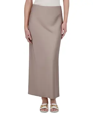 POINT Satin Slip Skirt - Stone