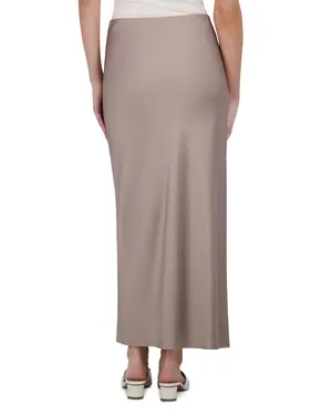 POINT Satin Slip Skirt - Stone