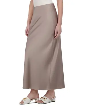 POINT Satin Slip Skirt - Stone