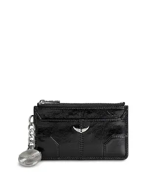 Zadig&Voltaire Sunny Leather Card Case - Noir