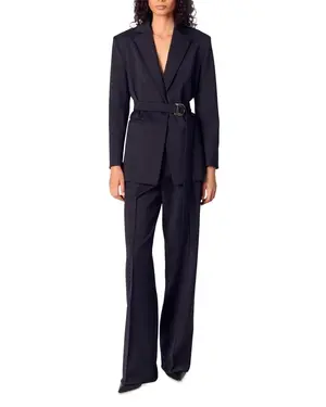Maje Tailored Suit Jacket - Navy