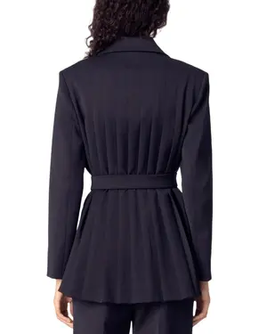 Maje Tailored Suit Jacket - Navy