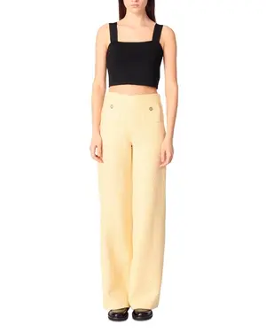 Maje Metallic Tweed Straight Leg Trousers