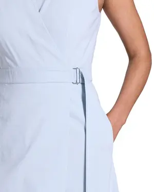 knee length dresses for ladies Theory Sleeveless A-Line Shift Minidress in Wave main image 1