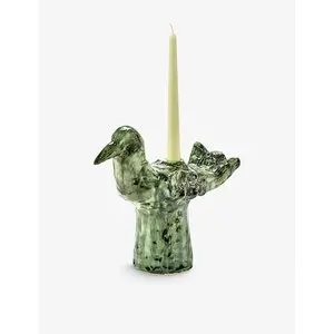SERAX Cosas Lindas Stoneware Candle Holder 27.5cm - Green