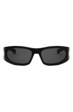Dior Very S3i 61mm Square Sunglasses - Shiny Black / Smoke