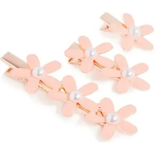 NUME Flower Hair Clip Set - Pink