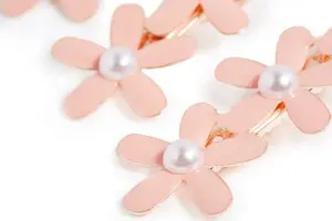 NUME Flower Hair Clip Set - Pink