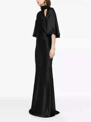 Michelle Mason Backless Gown - Black