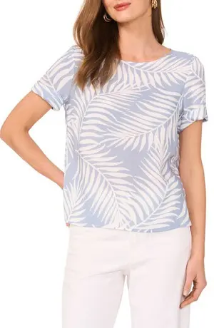 Vince Camuto Palm Print Top