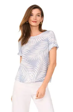 Vince Camuto Palm Print Top