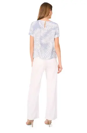 Vince Camuto Palm Print Top